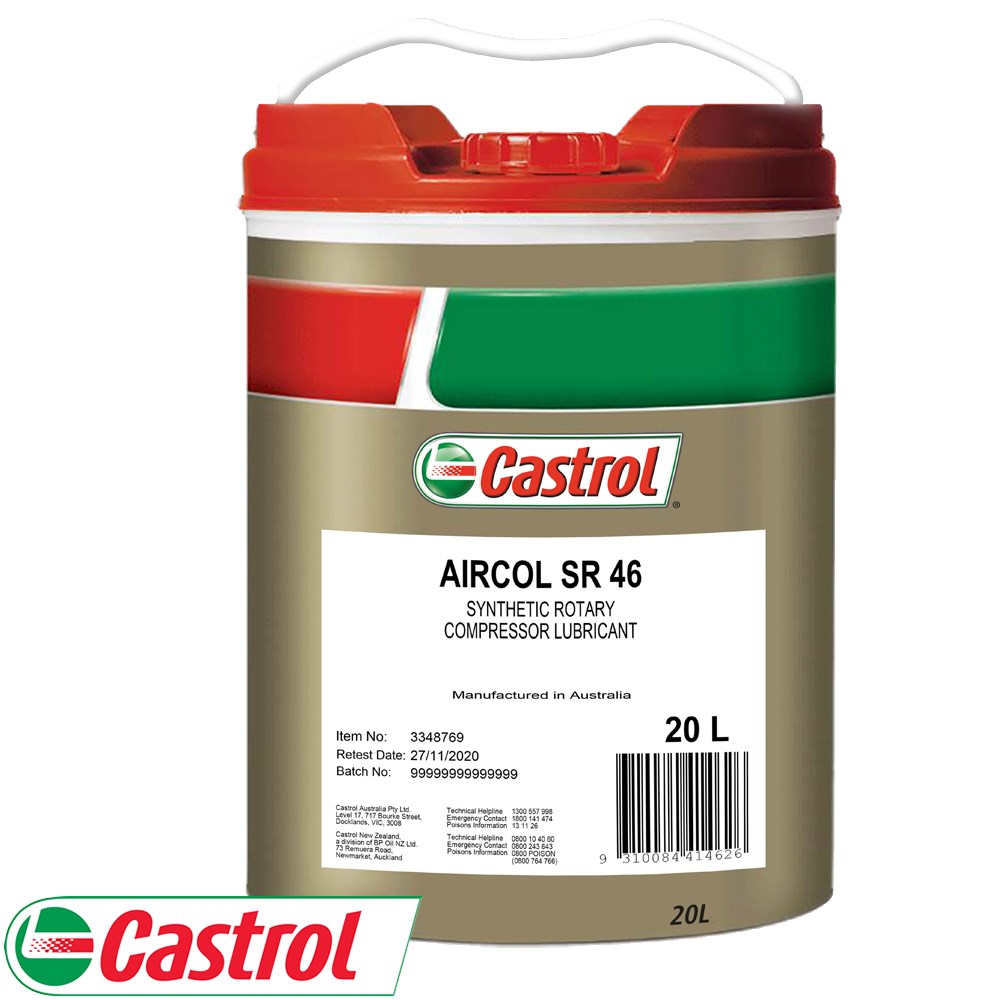 CASTROL AIRCOL SR46 20L COMPRESSOR OIL - Collier & Miller