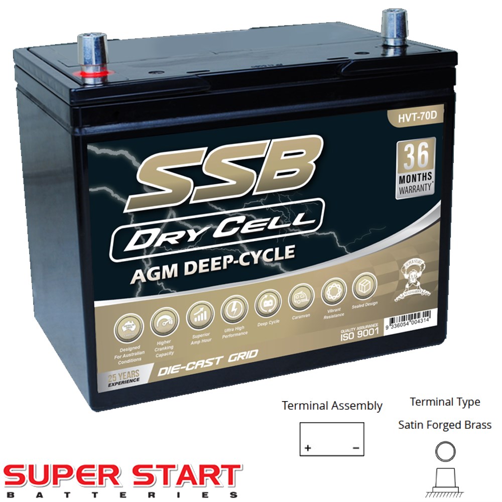 SSB DRYCELL BATTERY 12V 85AH 620CCA L259XW168XH208XTH214 AGM DEEP CYCLE ...