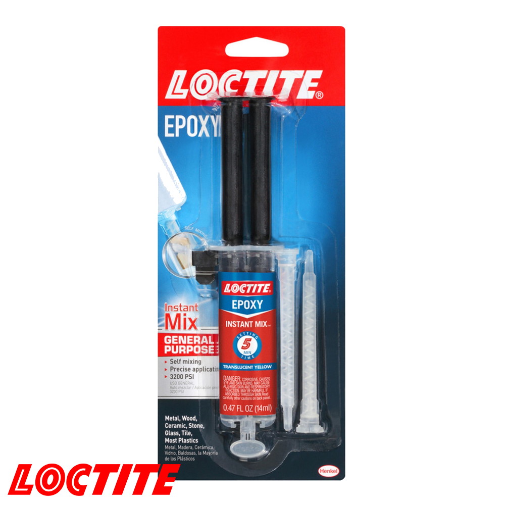 LOCTITE 5 MINUTE EPOXY 14ML 2 PART EPOXY RESIN CLEAR INSTANT MIX NOZZLE ...