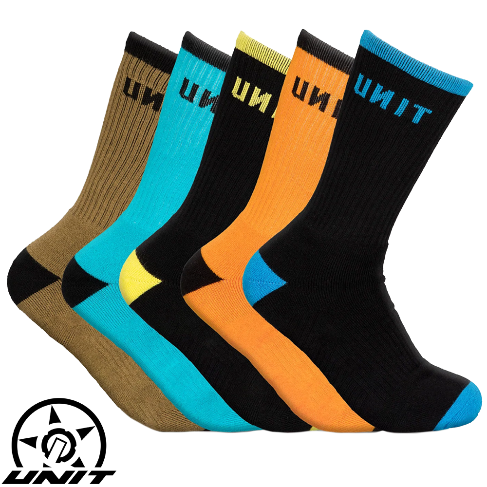 UNIT REACT BAMBOO SOCKS MULTI 5 PACK - Collier & Miller