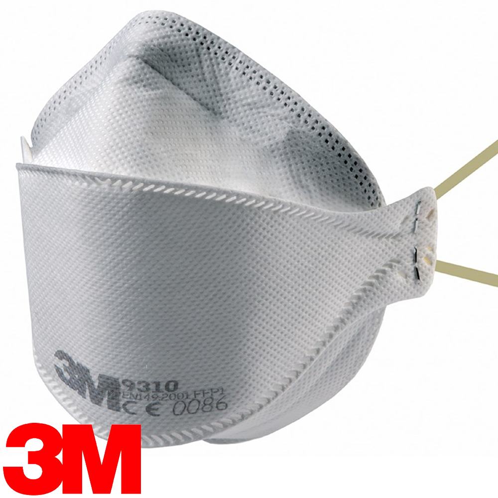 3M 9310 P1 FLAT FOLD MASK DISPOSABLE (BOX 20) UNVALVED - Collier & Miller