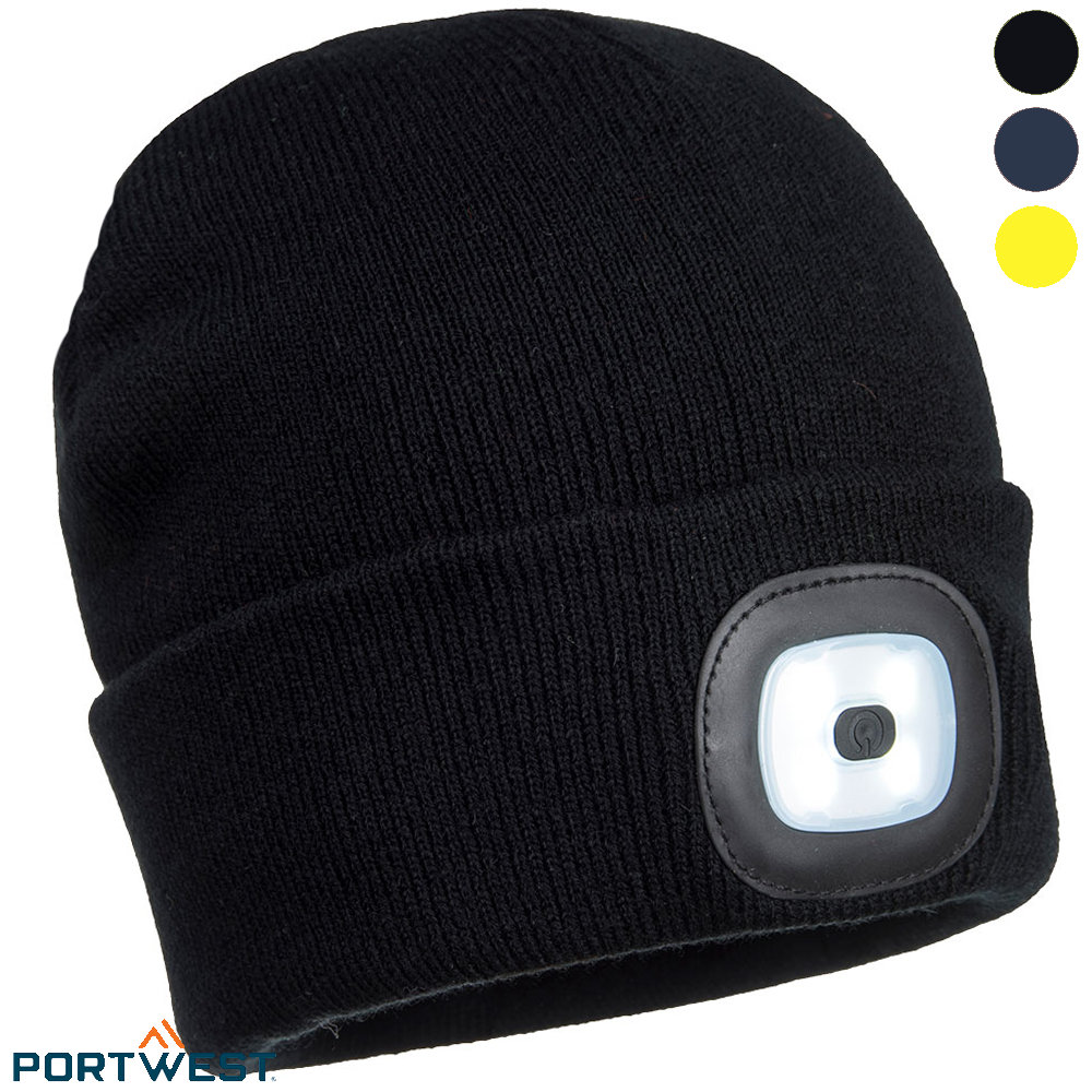 PORTWEST RECHARGABLE TWIN LED BEANIE - Collier & Miller