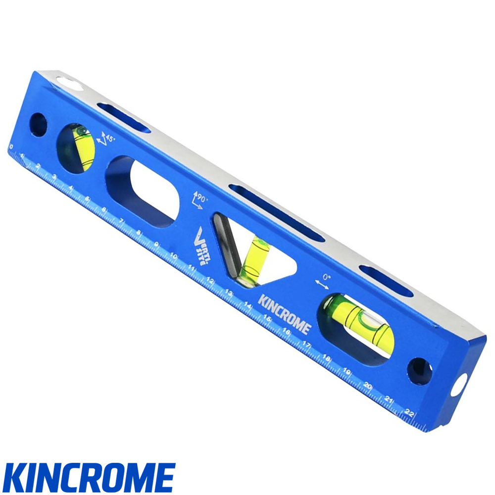 KINCROME BILLET TORPEDO LEVEL WITH VERTI-SITE VIAL 230MM - Collier & Miller