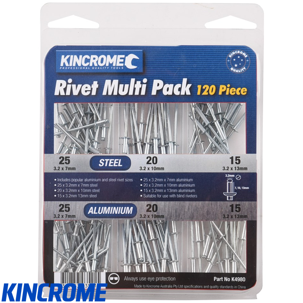 KINCROME RIVET PACK 120PC - Collier & Miller