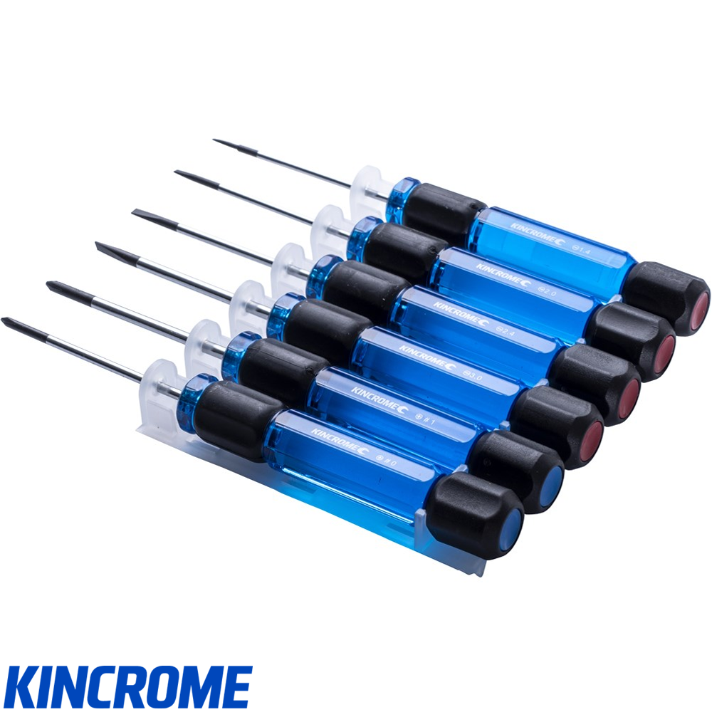PRECISION SCREWDRIVER SET 6PC KINCROME ACETATE HANDLES - Collier & Miller
