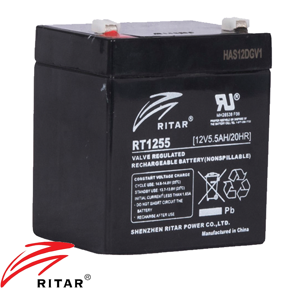 RITAR AGM BATTERY 12V 5.5AH L90 X W70 X H101 SEALED DEEP CYCLE ...