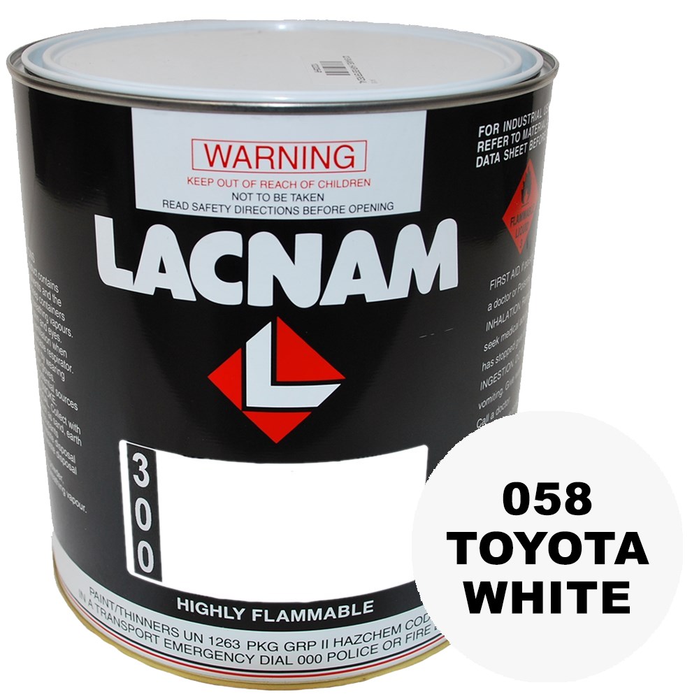 QD ENAMEL 058 TOYOTA WHITE 4L RAPID DRY COPOLYMER ENAMEL PAINT ...