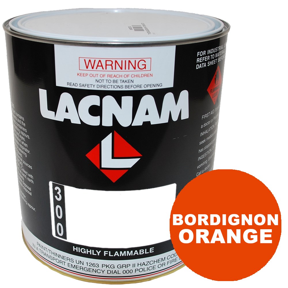 300 ENAMEL BORDIGNON ORANGE 4L RAPID DRY COPOLYMER TOPCOAT LACNAM PAINT ...