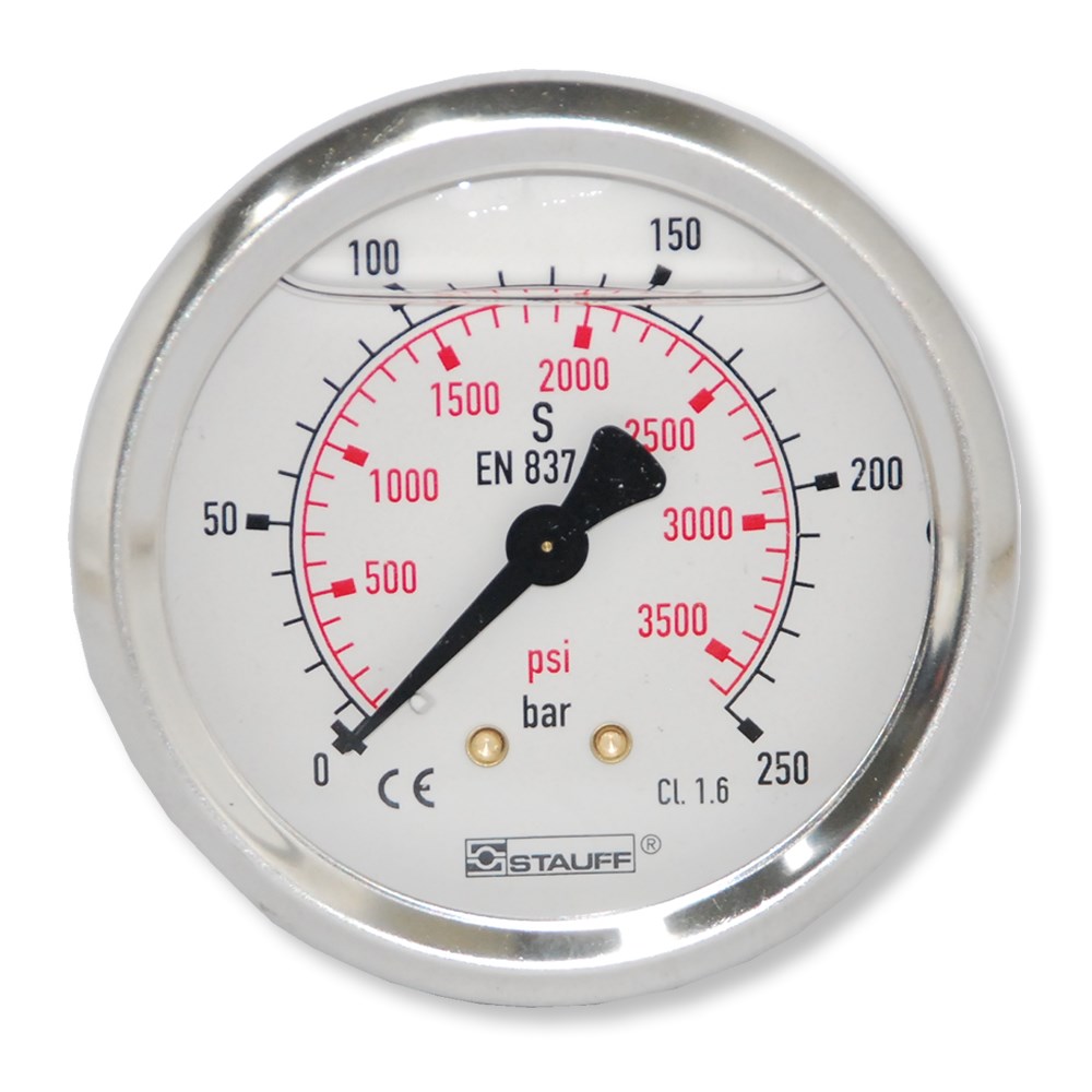 DIAGNOSTIC GAUGE 3600PSI 63MM PANEL MOUNT G1 4 BSPP M 0 250 BAR 0