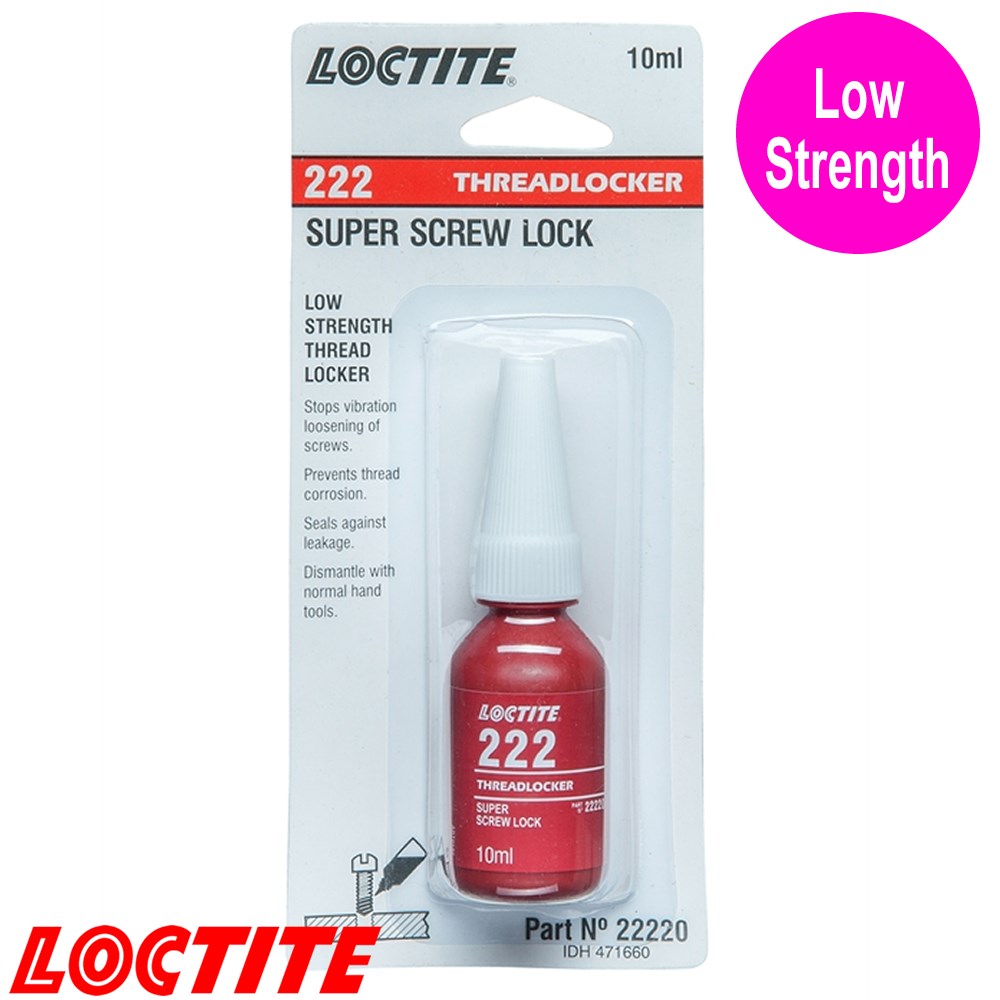LOCTITE 222 SCREW LOCK 10ML PURPLE LOW STRENGTH THREADLOCKER - Collier ...