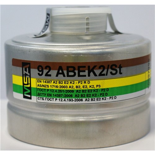 MSA 92 A2B2E2K2P2 FILTER SUITS MSA ADVANTAGE 3000 MASK SCREW IN THREAD ...