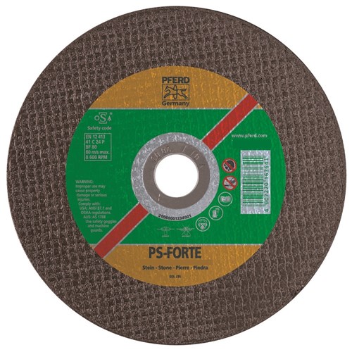 PFERD CUT DISC 178MM STONE 2.5MM THICK 22.2MM BORE SUIT MASONARY ...