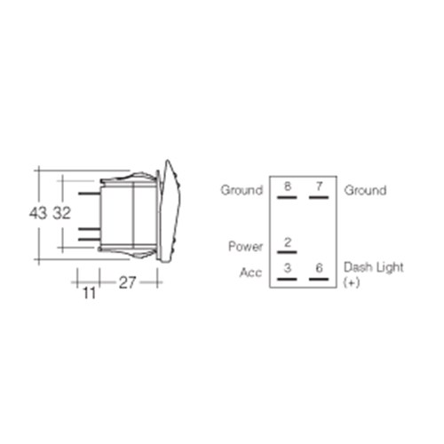 NARVA ROCKER SWITCH BLUE LED DRIVING LIGHT ON/ OFF - Collier & Miller