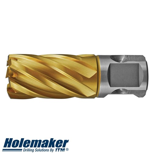 HOLEMAKER 22MM ANNULAR CUTTER 25MM LONG, TITANIUM UNIVERSAL SHANK ...