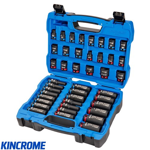 KINCROME IMPACT SOCKET SET 42P 1 2 DRIVE METRIC IMPERIAL DEEP STANDARD SOCKETS Collier Miller