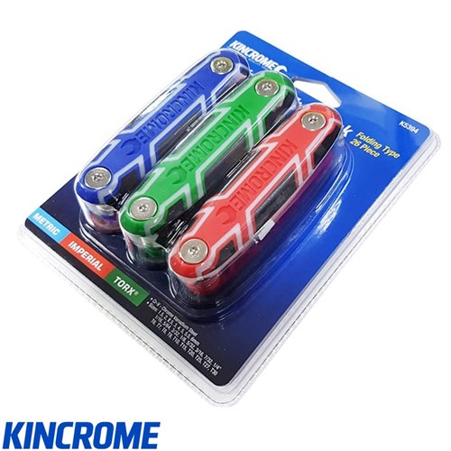 KINCROME FOLDING HEX KET SET MULTI PACK METRIC IMPERIAL & TORX 26 ...