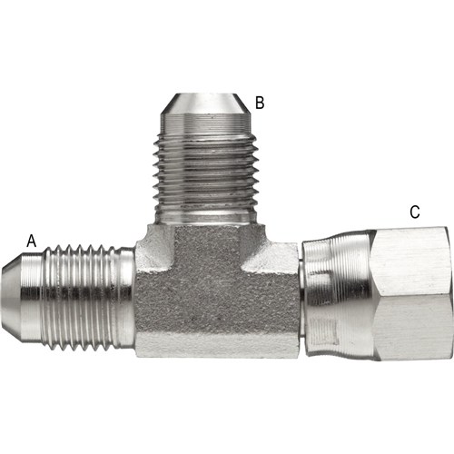 HYD JIC RUNNING TEE M/F/M (JIC-M 7/16 X JIC-F 7/16) - Collier & Miller