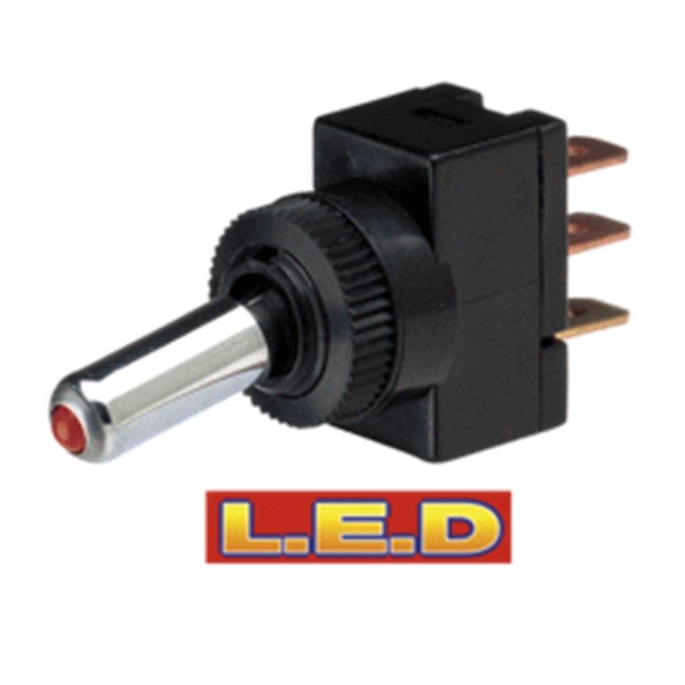 NARVA SWITCH TOGGLE RED LED 12V20A ONLY OFF/ON - Collier & Miller