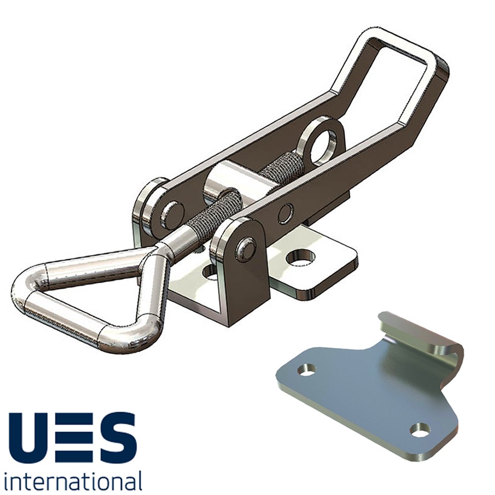 OVERCENTRE LATCH ZINC 83MM WITH CATCH PLATE 83-89MM ADJUSTMENT LOCKABLE ...