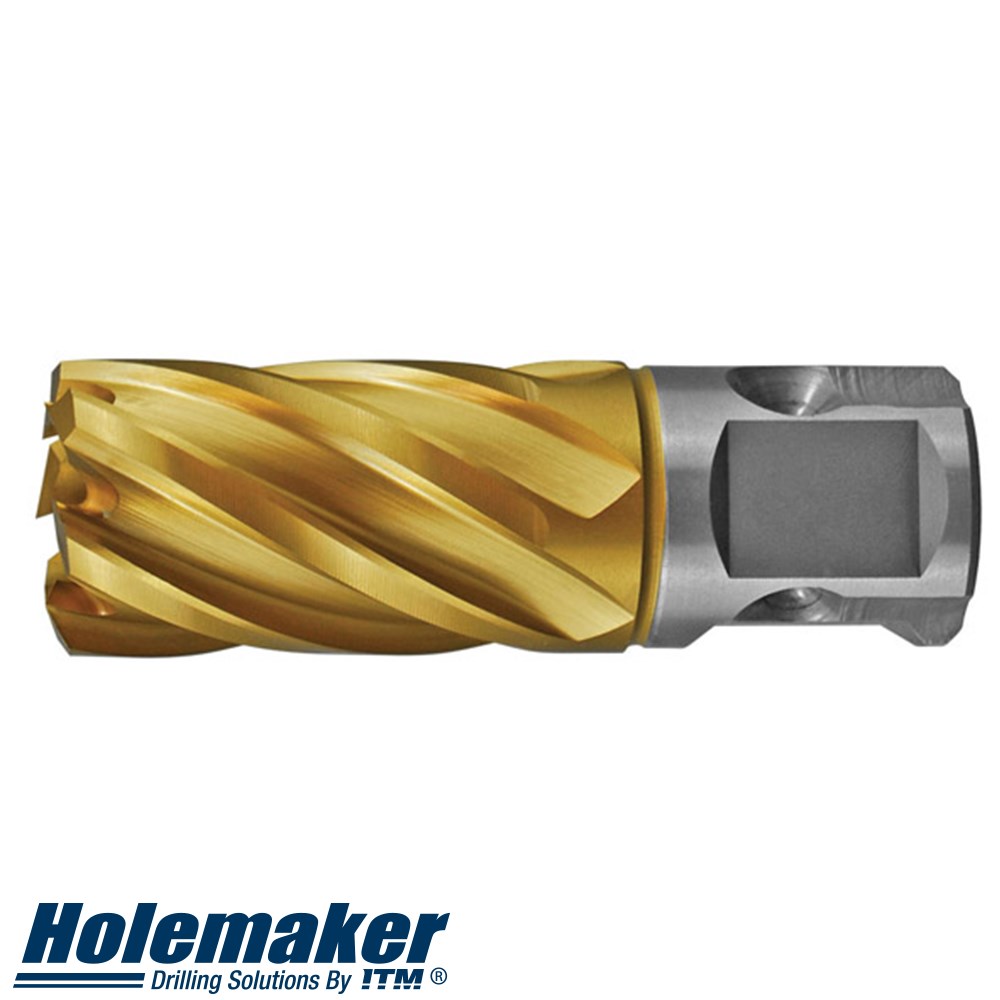 HOLEMAKER 12MM ANNULAR CUTTER 25MM LONG, TITANIUM UNIVERSAL SHANK ...