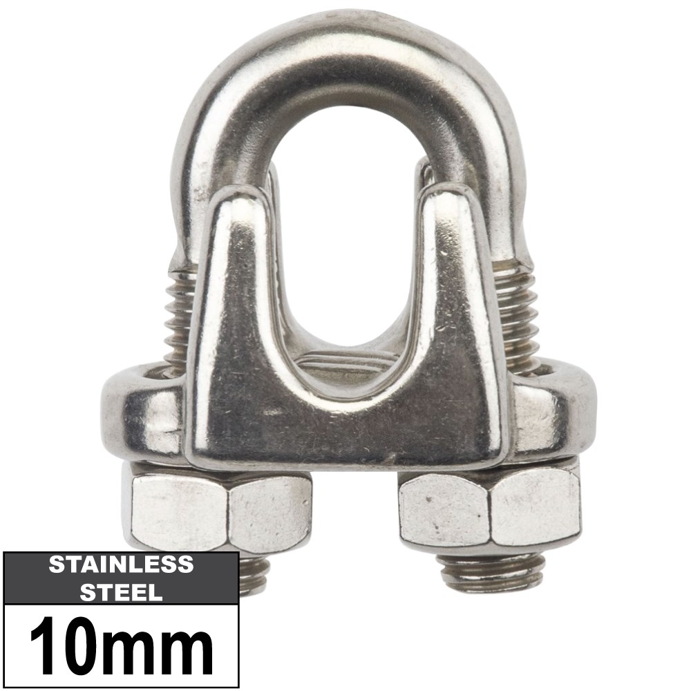 316 WIRE ROPE GRIP 10MM STAINLESS STEEL Collier Miller 316 WIRE ROPE GRIP 10MM STAINLESS STEEL Collier Miller