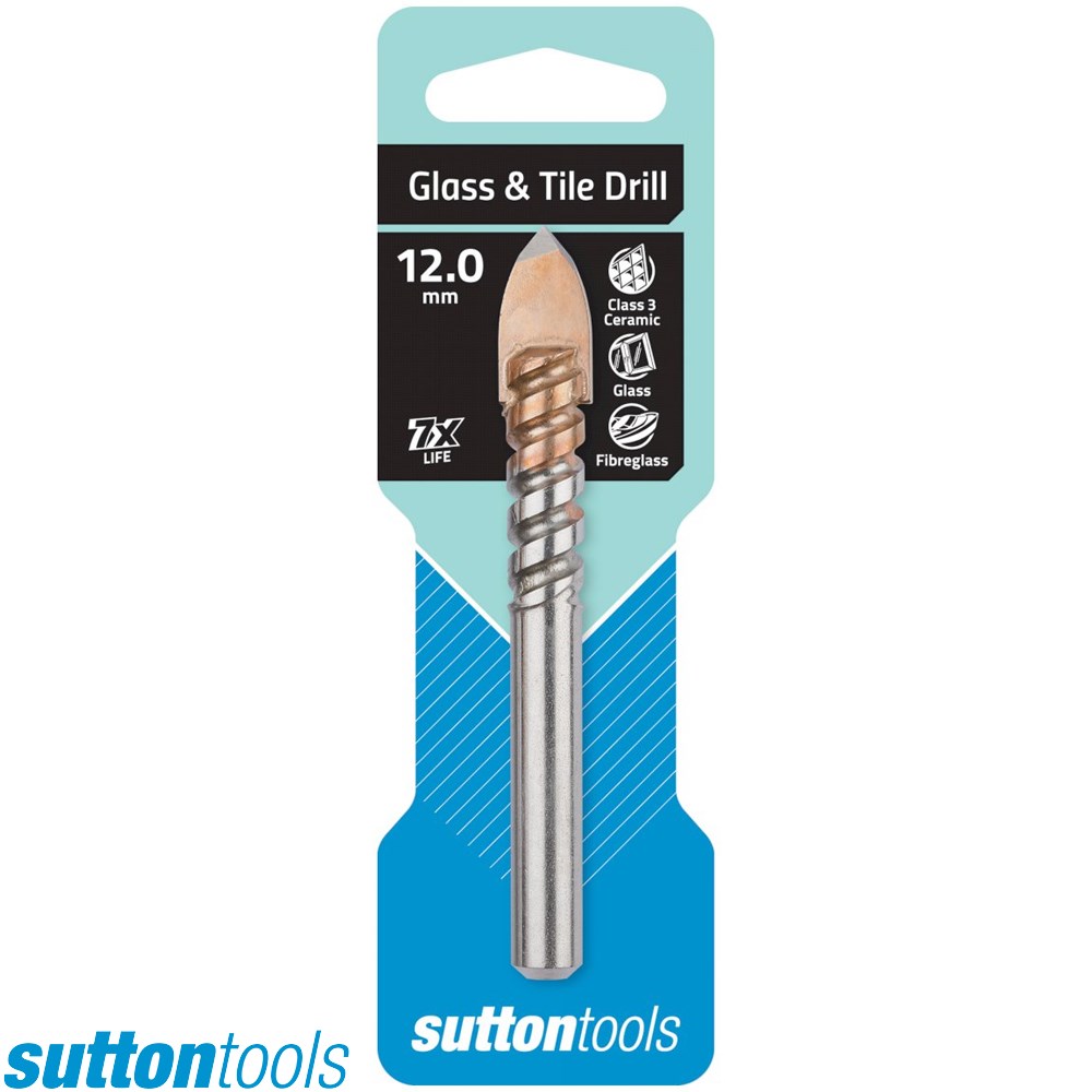 SUTTON GLASS & TILE DRILL 12MM DIAMOND SPEAR POINT - Collier & Miller