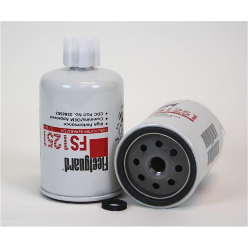 FLEETGUARD SPIN ON FUEL FILTER M16X1.5 H=143MM OD=77MM WATER SEPERATOR ...