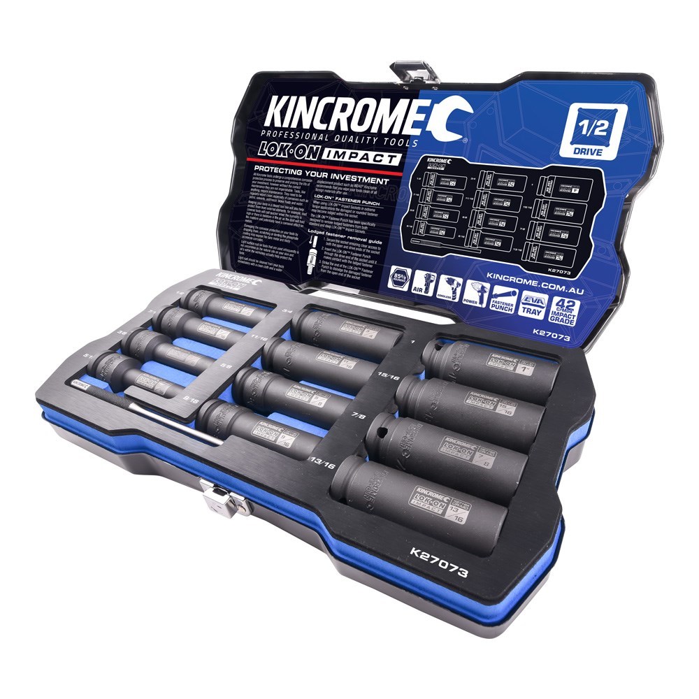 KINCROME LOKON SOCKET 12PC SET DEEP IMPACT 1/2 DRIVE IMPERIAL - Collier ... KINCROME LOKON SOCKET 12PC SET DEEP IMPACT 1/2 DRIVE IMPERIAL - Collier ...