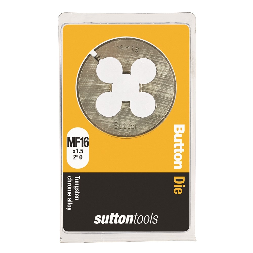 SUTTON M16X1.5MM BUTTON DIE CARBON METRIC FINE 2 INCH OD TUNGSTEN ...