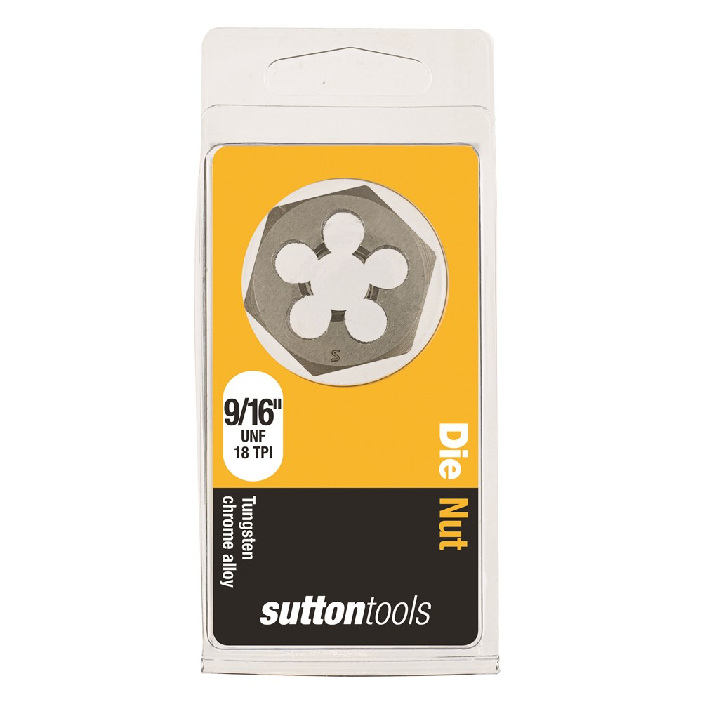 SUTTON UNF 9/16X18TPI DIE NUT CARBON IMPERIAL TUNGSTEN CHROME ALLOY ...