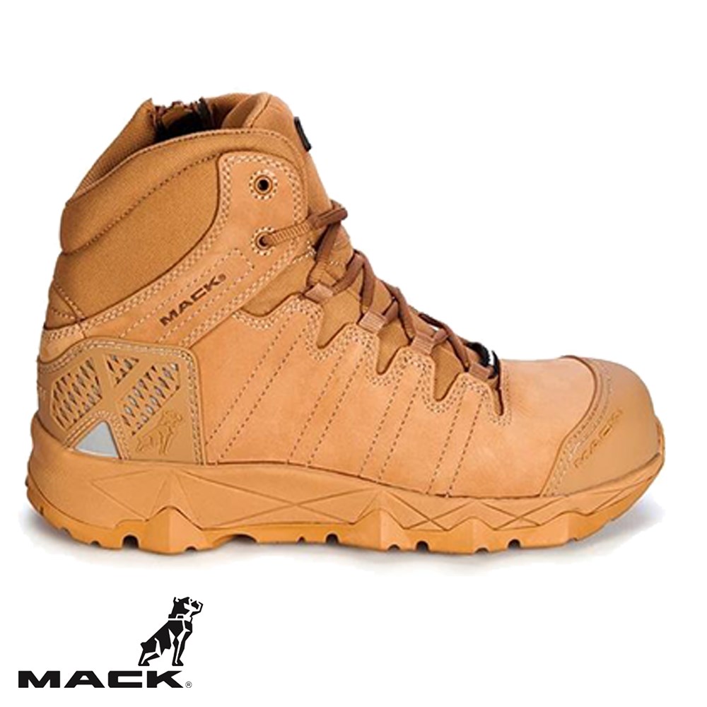 MACK OCTANE SAFETY BOOT 12 HONEY ZIP SIDED ADAPT RANGE - Collier & Miller