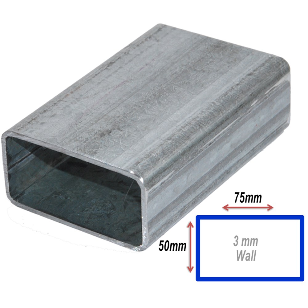 RHS 75MMX50MMX3MM GAL 5 42KG M AS NZS 1163 2009 Collier Miller