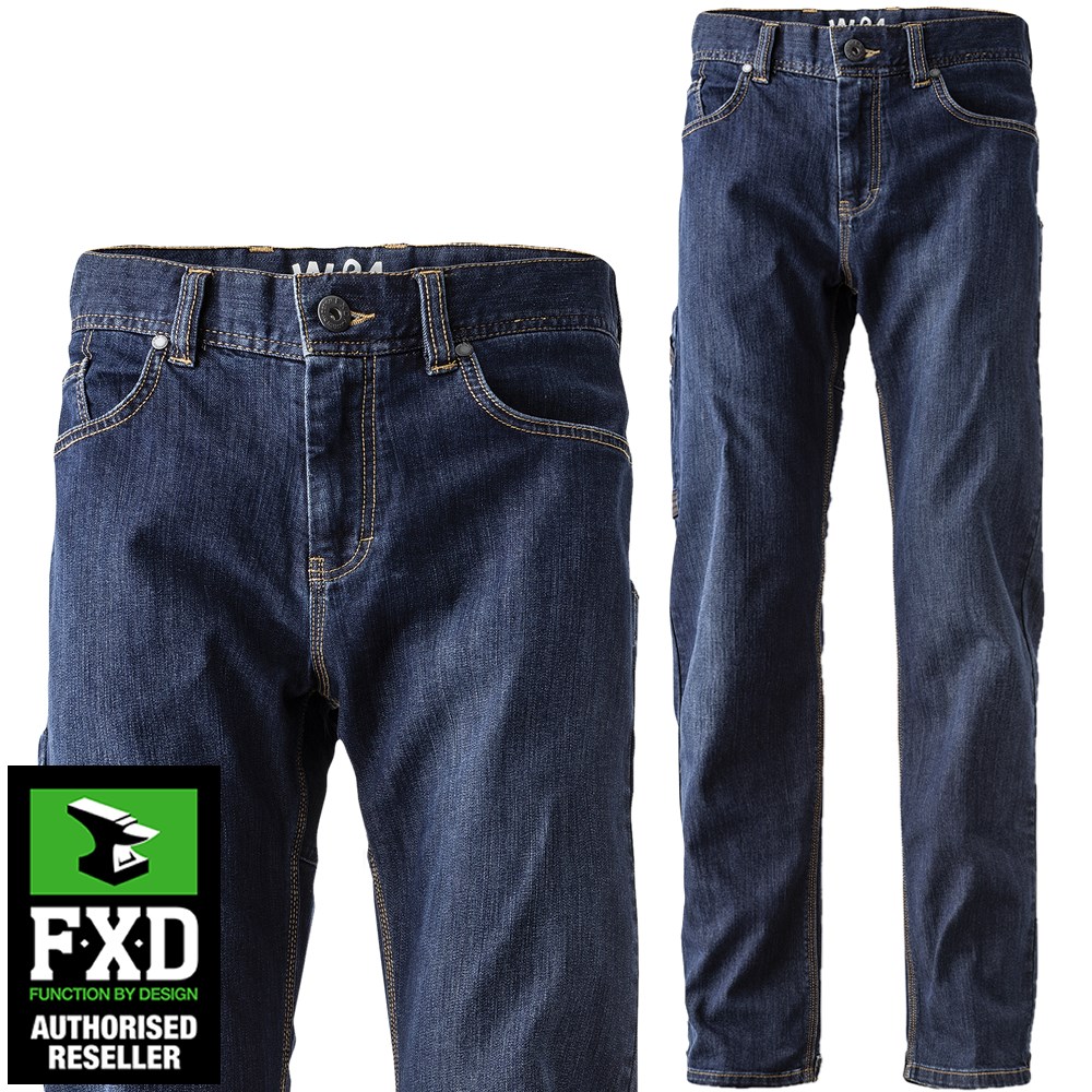 FXD MENS DENIM JEAN 36 INDIGO STOMP WASH SIZE 36/ 92R - Collier & Miller